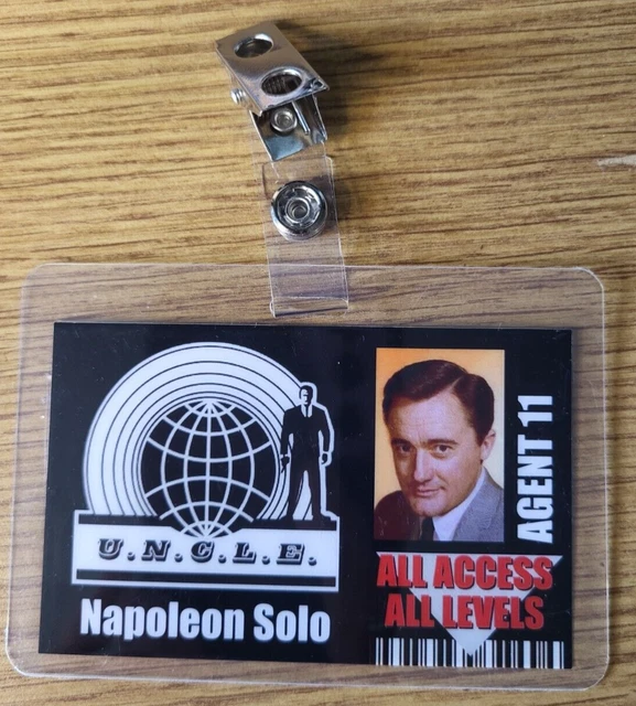 MAN FROM UNCLE ID Badge -Agent 11 Napoleon Solo All Access prop cosplay ...