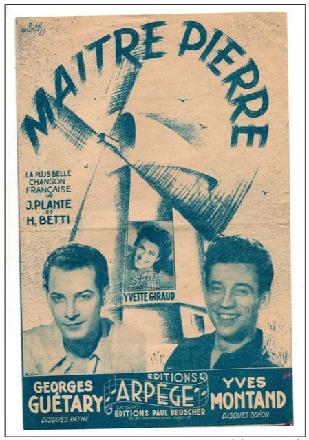 PARTITION - MAITRE Pierre de Jacques Plante et Henri Betti - 1949 EUR 4 ...