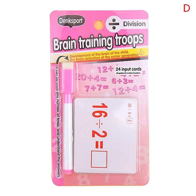 EDUCATIONAL MATH LEARNING Cards Division Arithmetic Cards with Pen £4. ...
