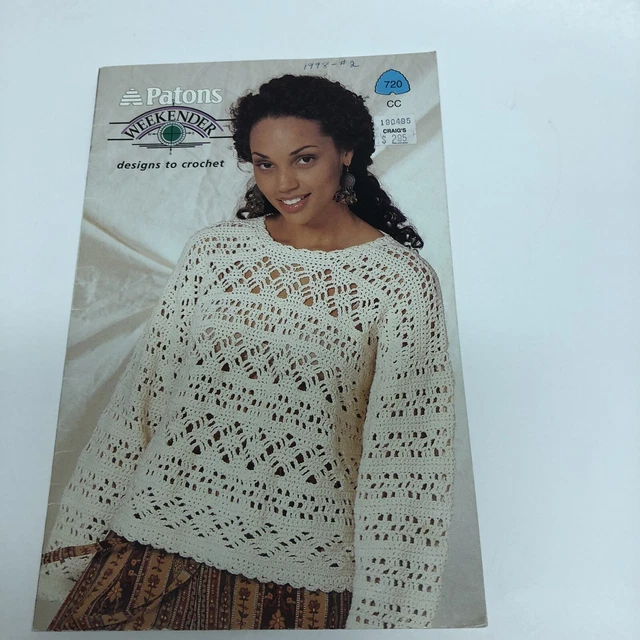PATONS WEEKENDER DESIGNS To crochet Pattern Book No. 720 $5.95 ...