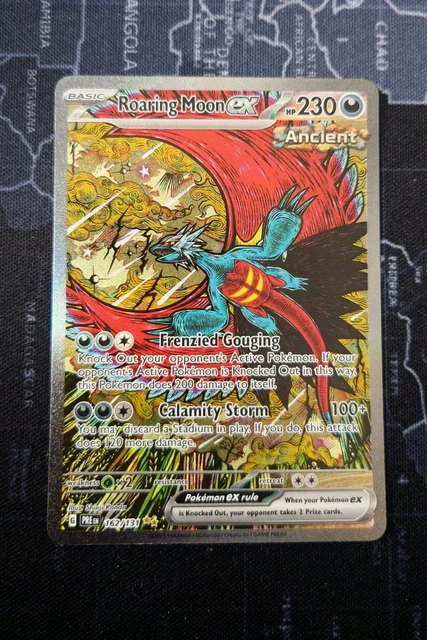 ROARING MOON EX SIR Pokémon TCG Prismatic Evolutions 162/131 *Pack ...