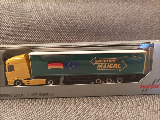 HERPA H0 1:87 in OVP; 955140 DAF XG Gardinenplanen-Sattelzug "Spedition ...