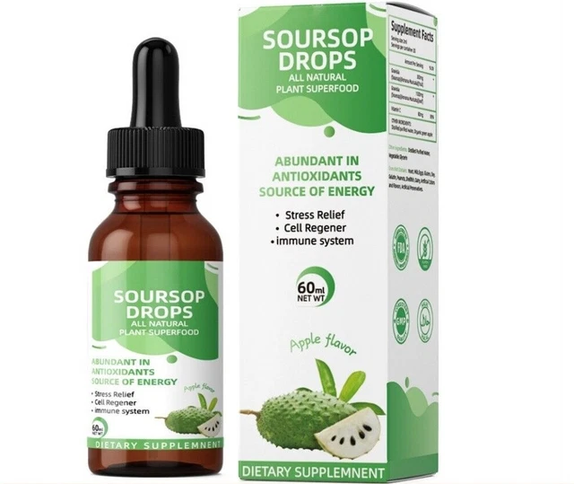 SOURSOP DROPS - Natural Vegetarian Supplement for Health - Pure Extract ...