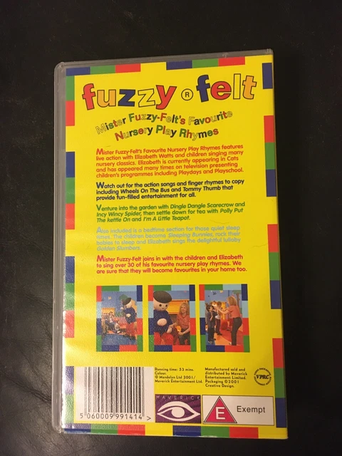 MR FUZZY FELT'S Favourite Nursery Play Rhymes - kids - video tape VHS £ ...