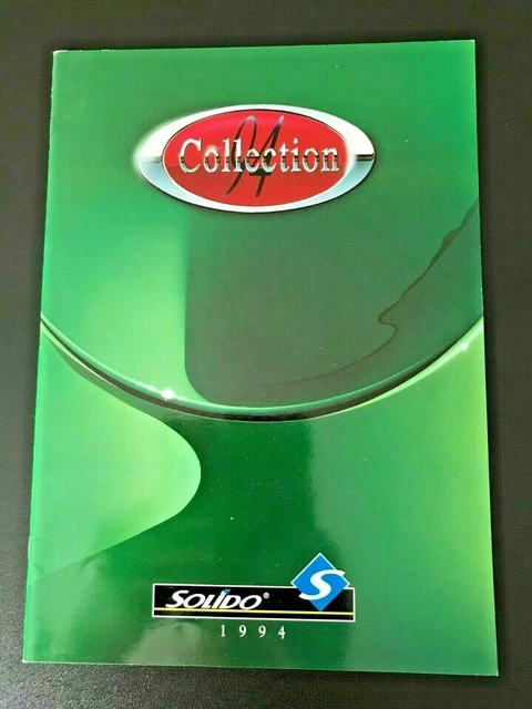 CATALOGUE SOLIDO 1994 guide voiture VÉHICULE MINIATURE 1/43 -1/18 ...