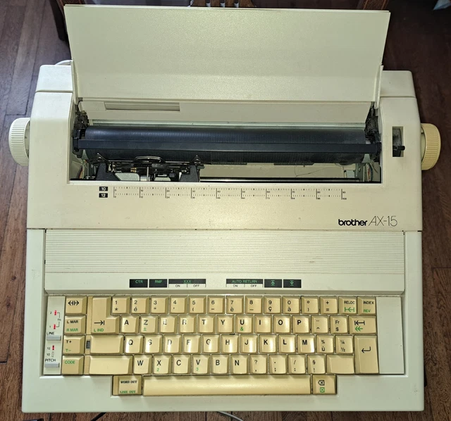 MACHINE À ÉCRIRE électrique Brother AX-15 TBE ET fonctionnelle (Cf ...