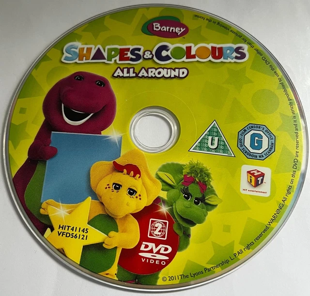 BARNEY - SHAPES & Colours All Round (DVD, 2011) Genuine UK Release Disc ...