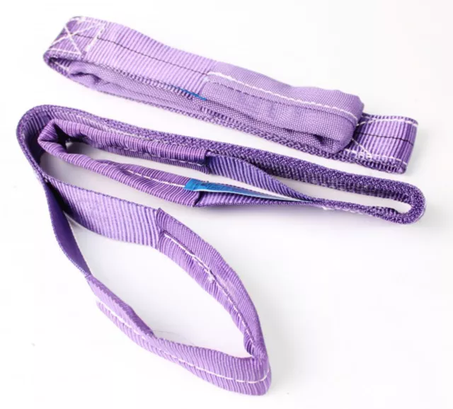 2 X RUNDSCHLINGE Hebegurt Hebeband violett 1 m 1000 kg Hebebänder Gurt ...