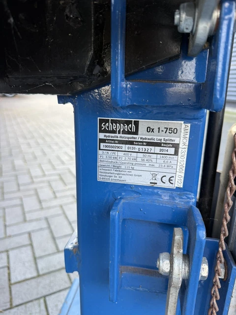SCHEPPACH HOLZSPALTER 400 v gebraucht 7,5 Tonnen hydraulisch EUR 100,00 ...