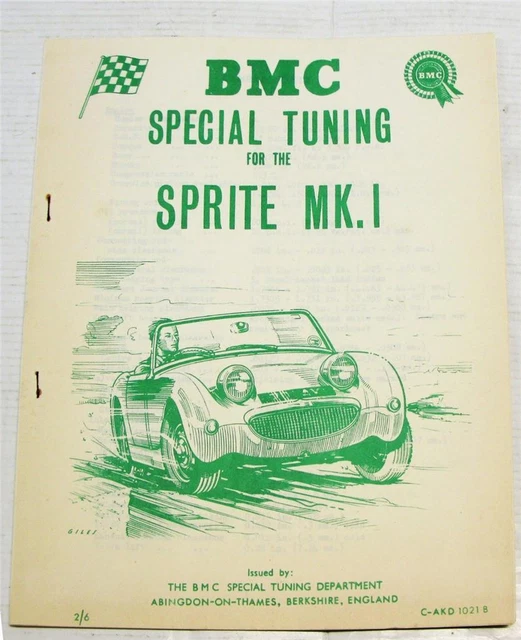 BMC AUSTIN HEALEY Sprite Mk I Special Tuning Car Owners Handbook #C-AKD ...