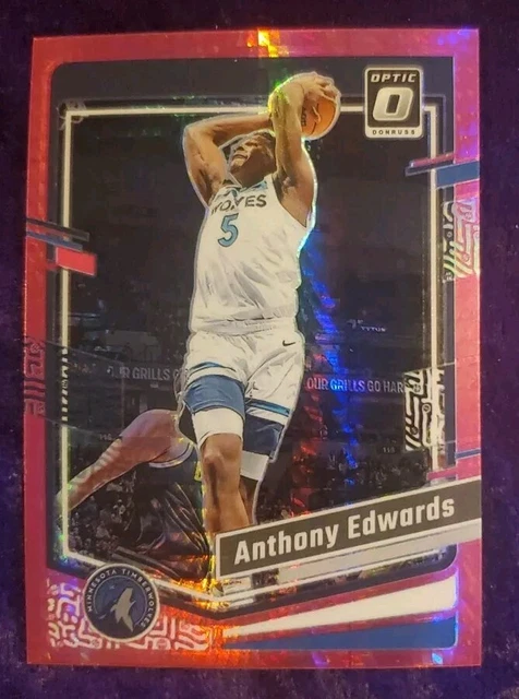 2023-24 PANINI DONRUSS Ottico Anthony Edwards Rosa Hyper Prizm #59 LUPI ...