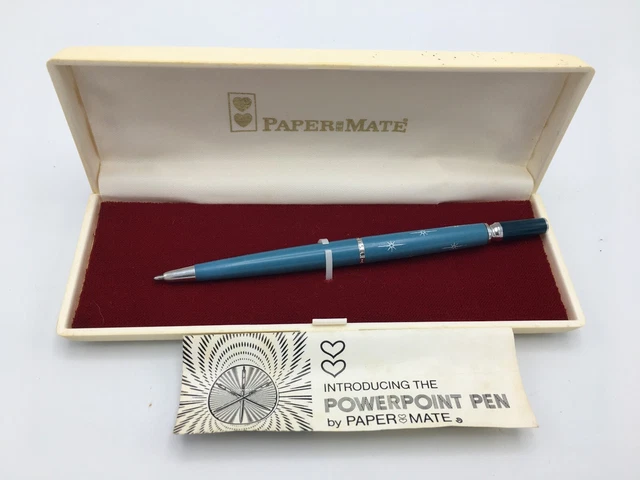 VINTAGE PAPER MATE Powerpoint Petite Lady Ballpoint Pen & Case ...