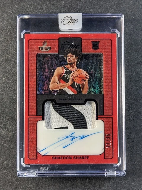 2022-23 PANINI ONE And One SHAEDON SHARPE /35 patch recrue RC auto ...