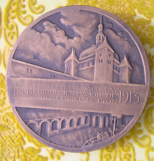 MEDAILLE PROFESSEUR MATHIEU JABOULAY 1860 1913 medecine chirurgie Lyon ...
