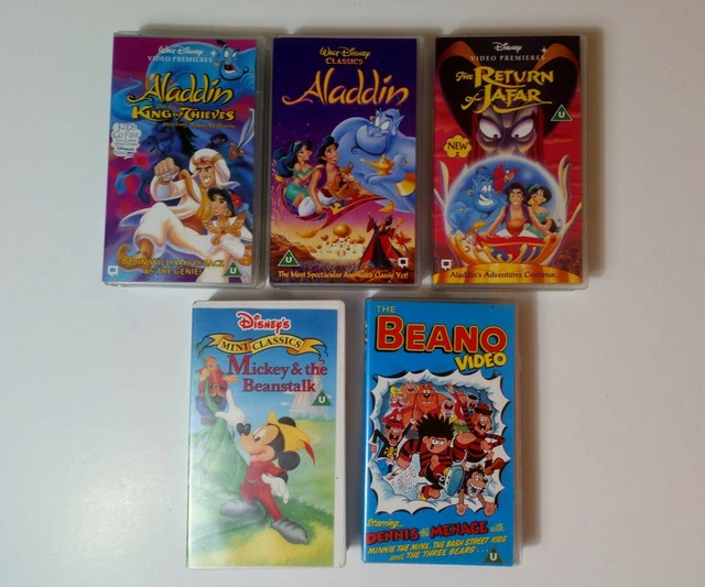 ALADDIN TRILOGY, MICKEY and Beano VHS Bundle £2.90 - PicClick UK
