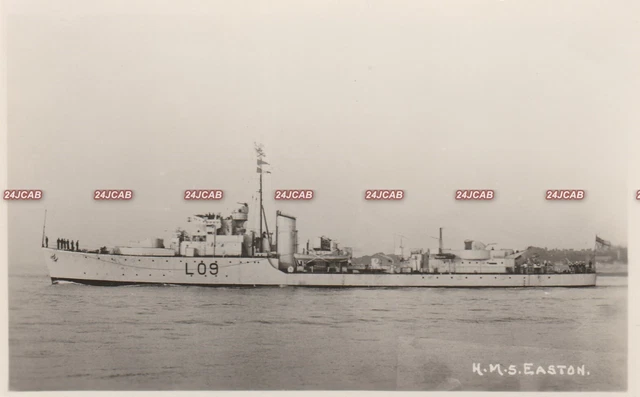 ROYAL NAVY PHOTOGRAPH HMS "Easton" destroyer. Mediterranean WW2. Fine ...