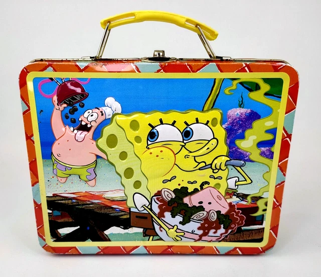 SPONGEBOB SQUAREPANTS EMBOSSED Tin Box Lunch Box 2007 Patrick Star ...