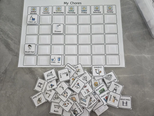 MY CHORES BOARD, with pecs, visual aid, Autism, ADHD, SEN. £7.00 ...