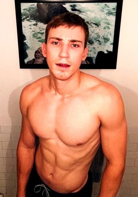 Shirtless Handsome Muscular Jock Bare Chest Road Jock Beefcake Photo