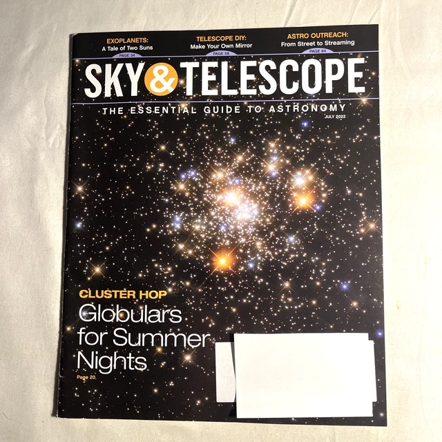SKY & TELESCOPE Magazine Summer Binary Systems Astronomy July 2022 £3. ...