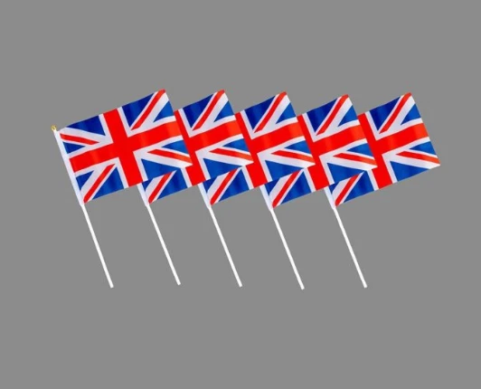 UNION JACK HAND Flag Small Hand Waving British Royal Coronation Party ...
