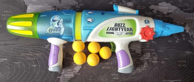 DISNEY TOY STORY Buzz Lightyear Space Ranger Foam Ball Launcher Gun ...