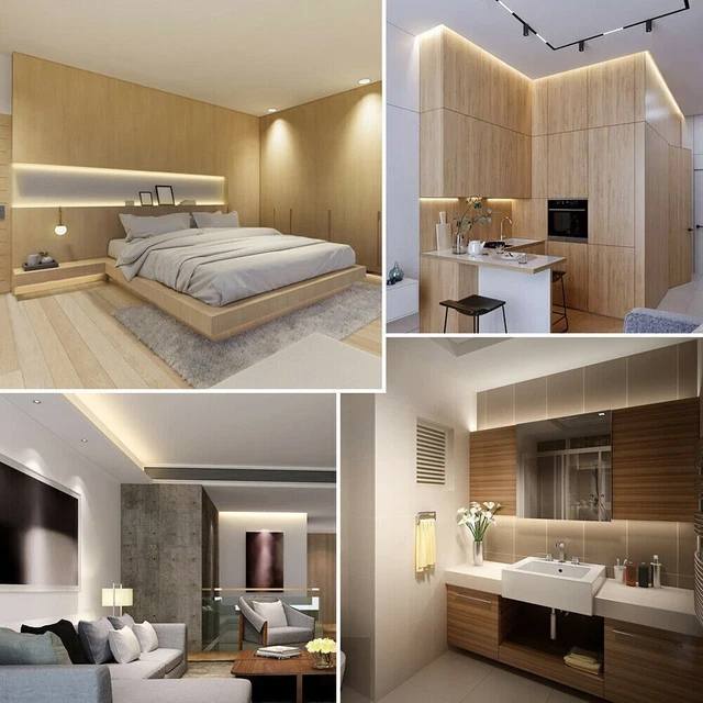 1-5M COB LED Strip Set Controller Power Supply 4mm 12V Flexible Tape ...