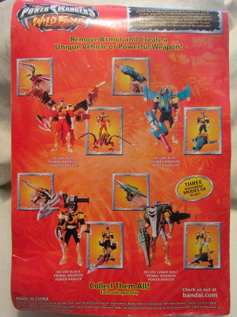 POWER RANGERS FUERZA Salvaje: Guerrero Primal Azul Deluxe Power Ranger ...