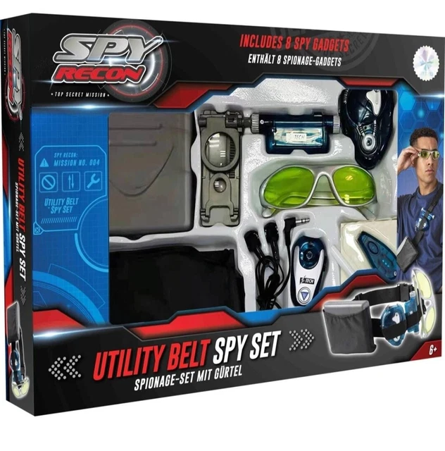 SPY RECON UTILITY Belt Spy Set with Night Vision Glasses Spot Light ...