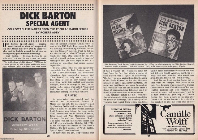 DICK BARTON SPECIAL Agent : Collectable Spin Offs From The Radio Series ...