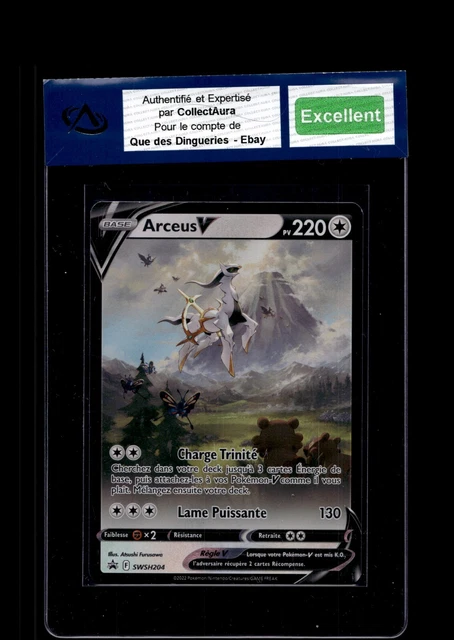 CARTE POKÉMON ARCEUS V PV220 EB Promo SWSH204 FR Ultra Rare Full Art ...
