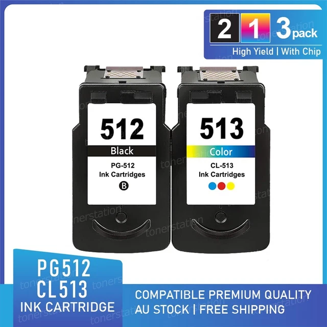3X COMPATIBLE INK PG512 CL513 Inkjet for Canon PIXMA MP250 MP490 MX340 ...