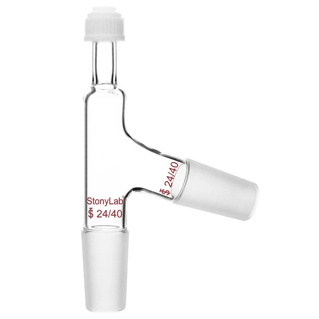 STONYLAB 3 WAY Distilling Thermometer Adapter with Screw Cap for ...