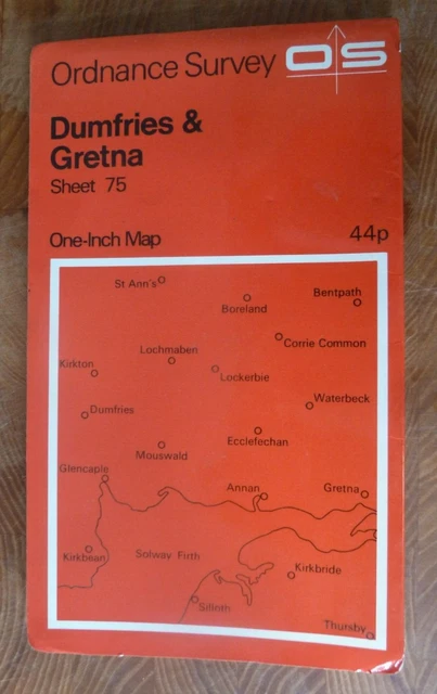 ORDNANCE SURVEY PAPER Map Dumfries and Gretna Sheet 75 Lockerbie ...