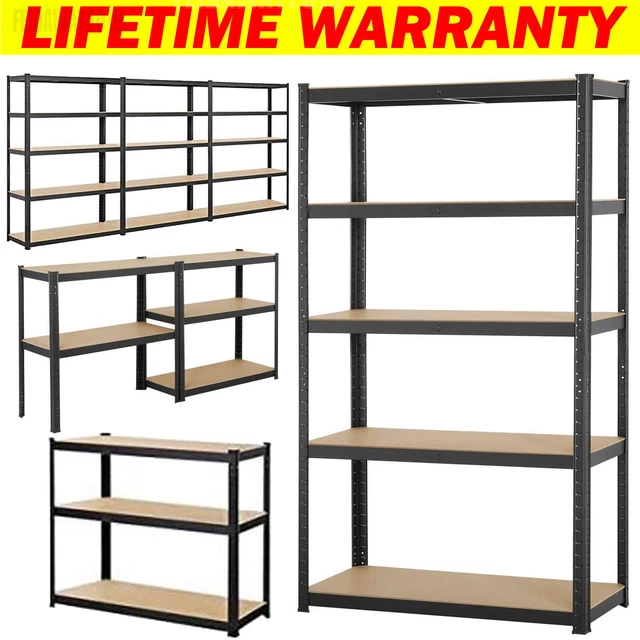 5 TIER SHELF Metal Muscle Rack Garage Shelving Storage Racking Heavy ...