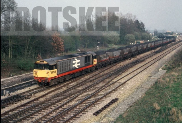 35MM SLIDE BR British Railways Diesel Loco 58038 Class 58 c1986 ...
