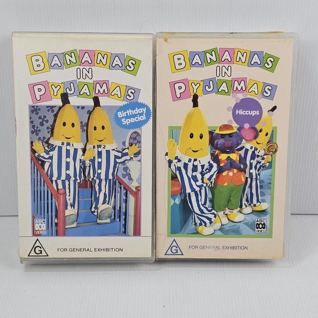 2 X VINTAGE Bananas in Pyjamas VHS Rare , Birthday Special & Hiccups ...