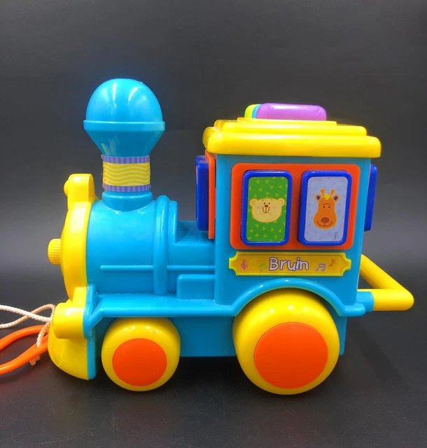 VINTAGE TOYS R Us Bruin Pull Along Train Toy With Sounds & Carry Handle ...