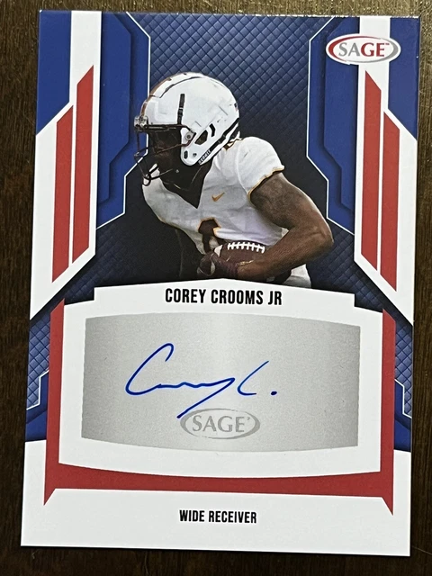 2024 SAGE COREY Crooms Jr Auto ROSSO #A-CCJ UMinnesota/Dallas Cowboys ...