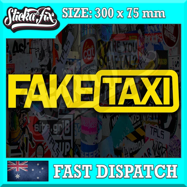 300MM FAKE TAXI 4X4 car vinyl STICKER funny DECAL 4WD Drift JDM Hoon ...