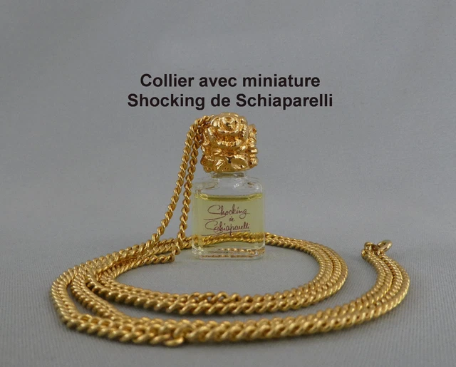 COLLIER AVEC MINIATURE-PENDENTIF de parfum Shocking de Schiaparelli EUR ...