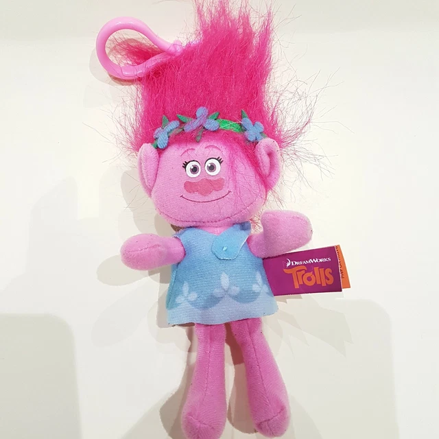 POPPY TROLL SOFT Toy Plush With Clip Keyring From Dreamworks NEW o £10. ...