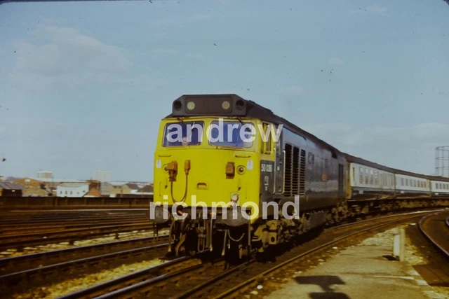 50036 VICTORIOUS CLASS 50 Diesel Locomotive Original 35mm Railway Slide ...