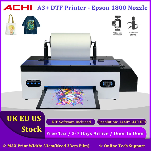 A3 DTF FLATBED Printer EPSON L1800 Direct to Film Printer With Roll ...