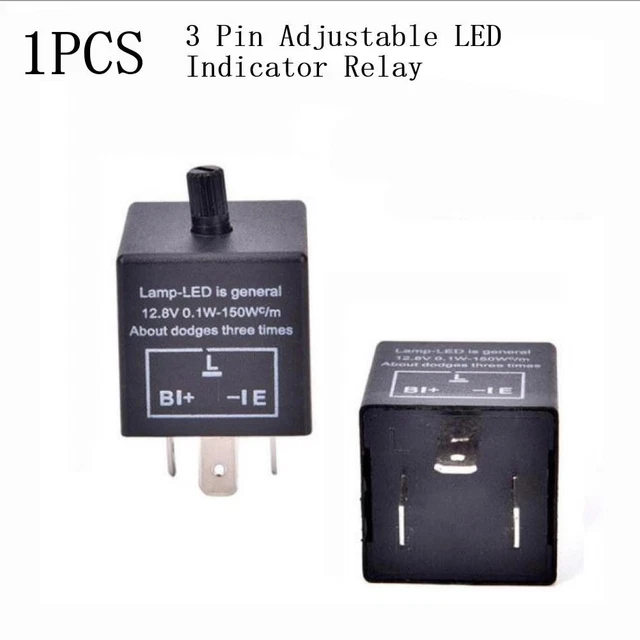 3-PIN LED TURN Signal Flasher Relay 12V 3-Pin Adjustable Speed CF13 YN ...