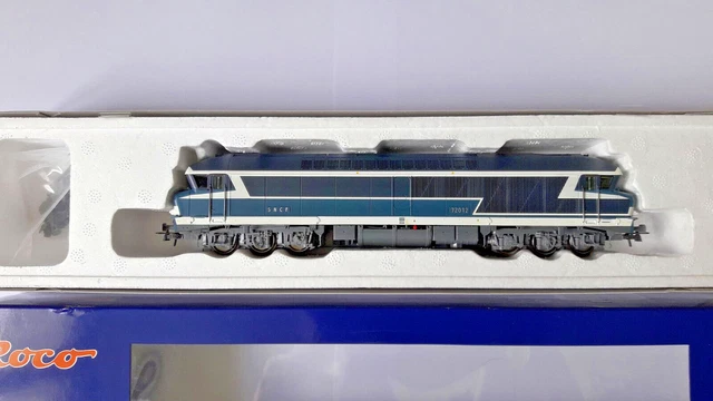 ROCO HO - Locomotive Diesel CC72012 bleue avec vitres d'angles SNCF réf ...