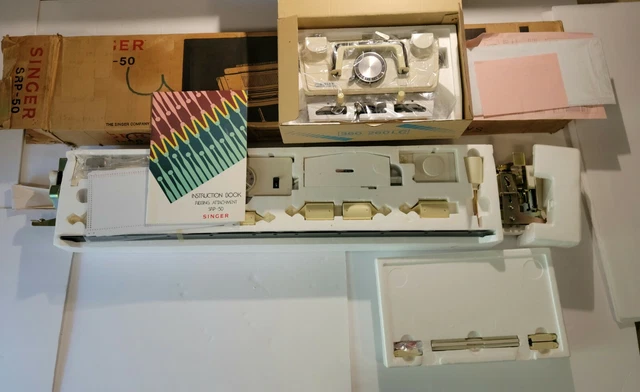 SINGER MEMO-MATIC 360 Knitting Machine w/ SRP-50 Ribbing Lace Carriage ...