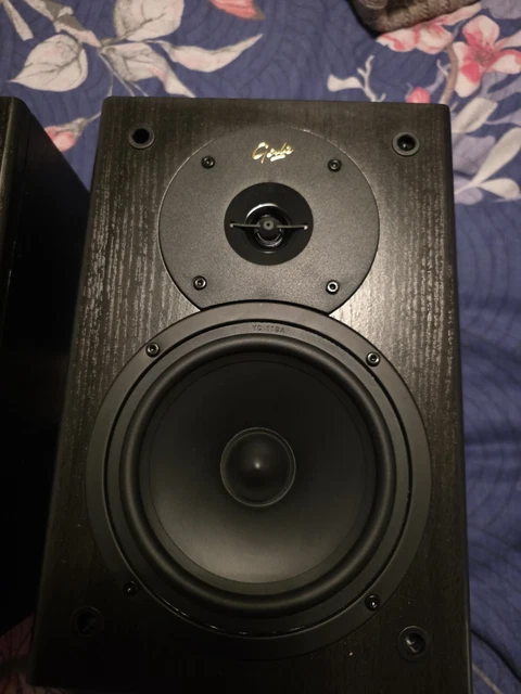 GALE SILVER MONITOR bookshelf HiFi or surround speakers pair black 6 ...