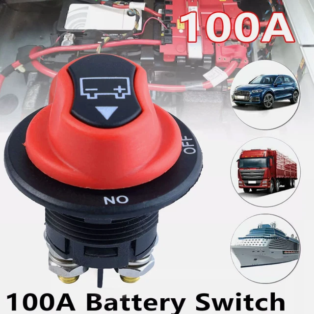 100A 12V BATTERY Switch Isolator Cut Off Kill For Car Motorbike Knob ...