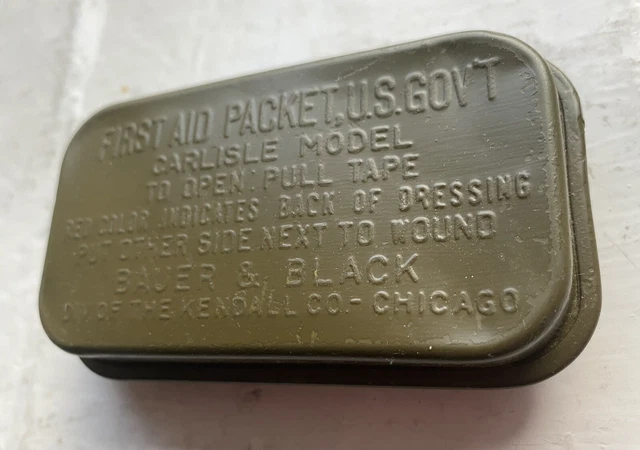 WW2 US ARMY USMC First Aid Packet Tin Mid-Late War Made Original £27.99 ...